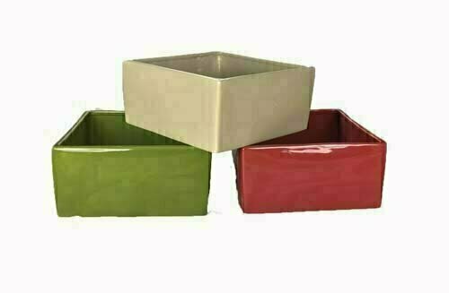 CP5204-8 – 3 Assorted color 8” square 4” deep planters - NSENET